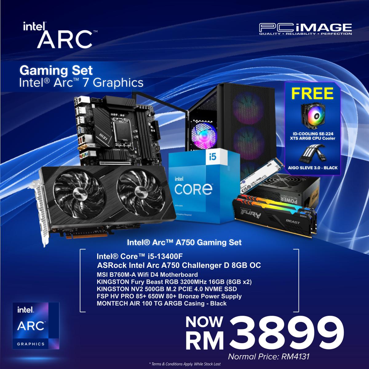 INTEL® ARC™ A750 GAMING PC - Intel Core i5-13400F/ ASROCK Intel Arc ...