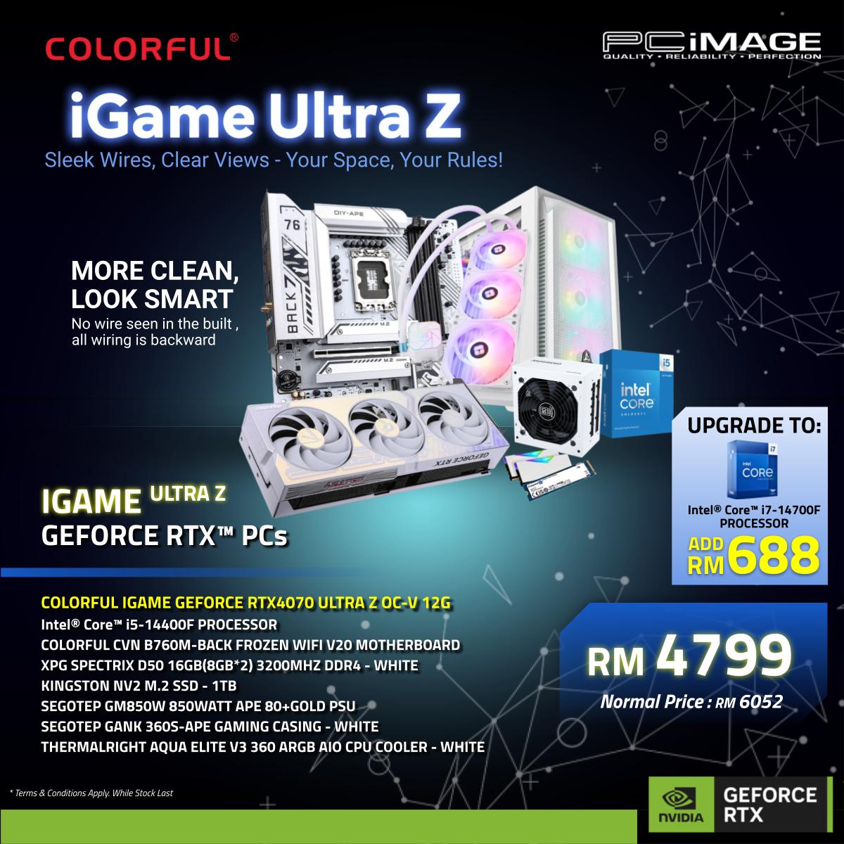 INFINITE iGame Ultra Z GeForce RTX™ PC - Intel Core i5-14400F/ COLORFUL ...