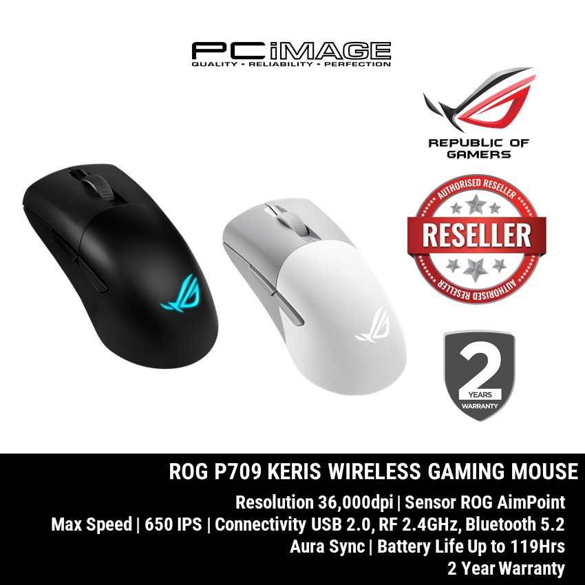ASUS P709 ROG KERIS WIRELESS AIMPOINT GAMING MOUSE | PC Image Malaysia