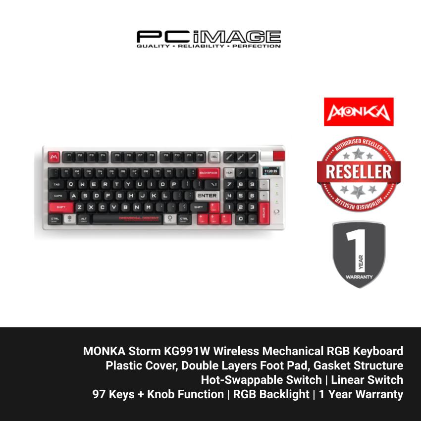 MONKA STORM KG991W TRI MODE WIRELESS MECHANICAL RGB GAMING KEYBOARD ...
