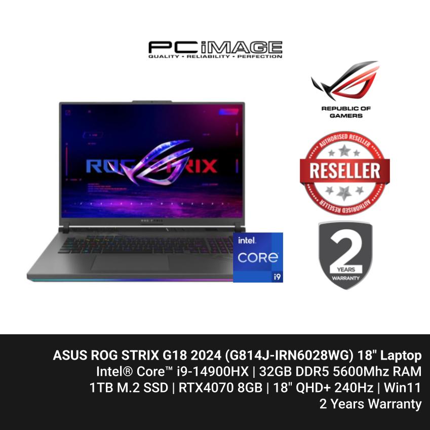 ASUS ROG STRIX G18 2024 (G814J-IRN6028WG) i9-14900HX, 32GB DDR5, 1TB ...