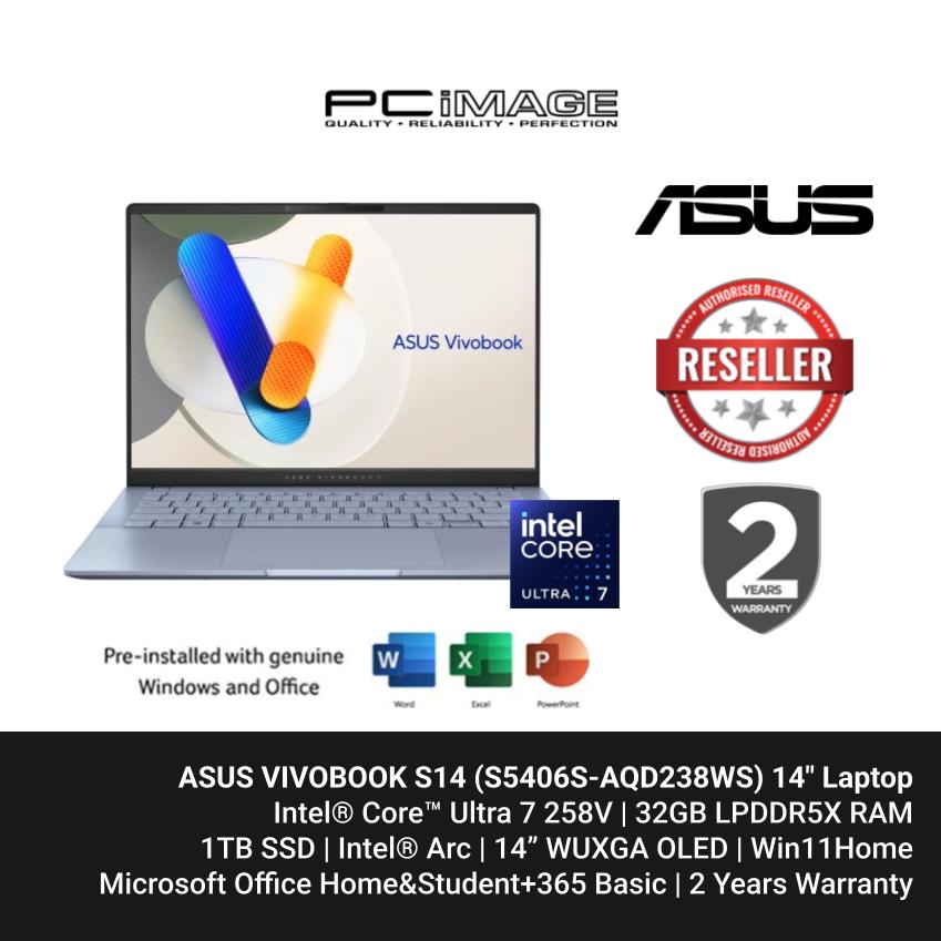 ASUS VIVOBOOK S14 (S5406S-AQD238WS) 14" Laptop Mist Blue | PC Image