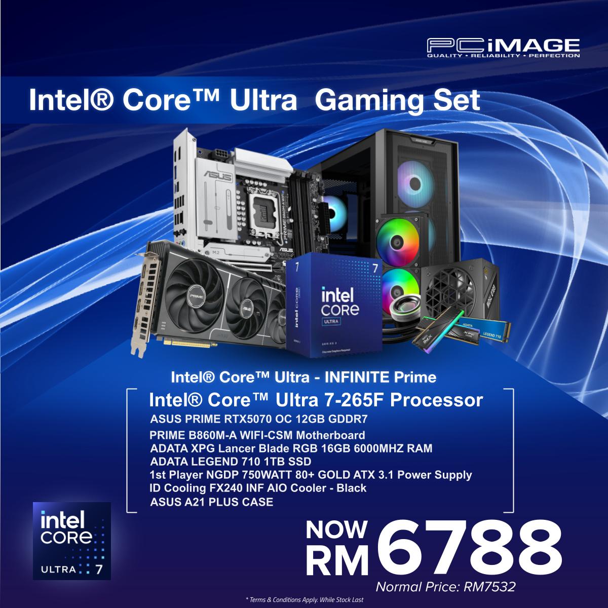 Intel® Core™ Ultra - INFINITE PRIME PC - Ultra 7-265F Processor/ Asus Prime RTX5070 OC 12GB ...