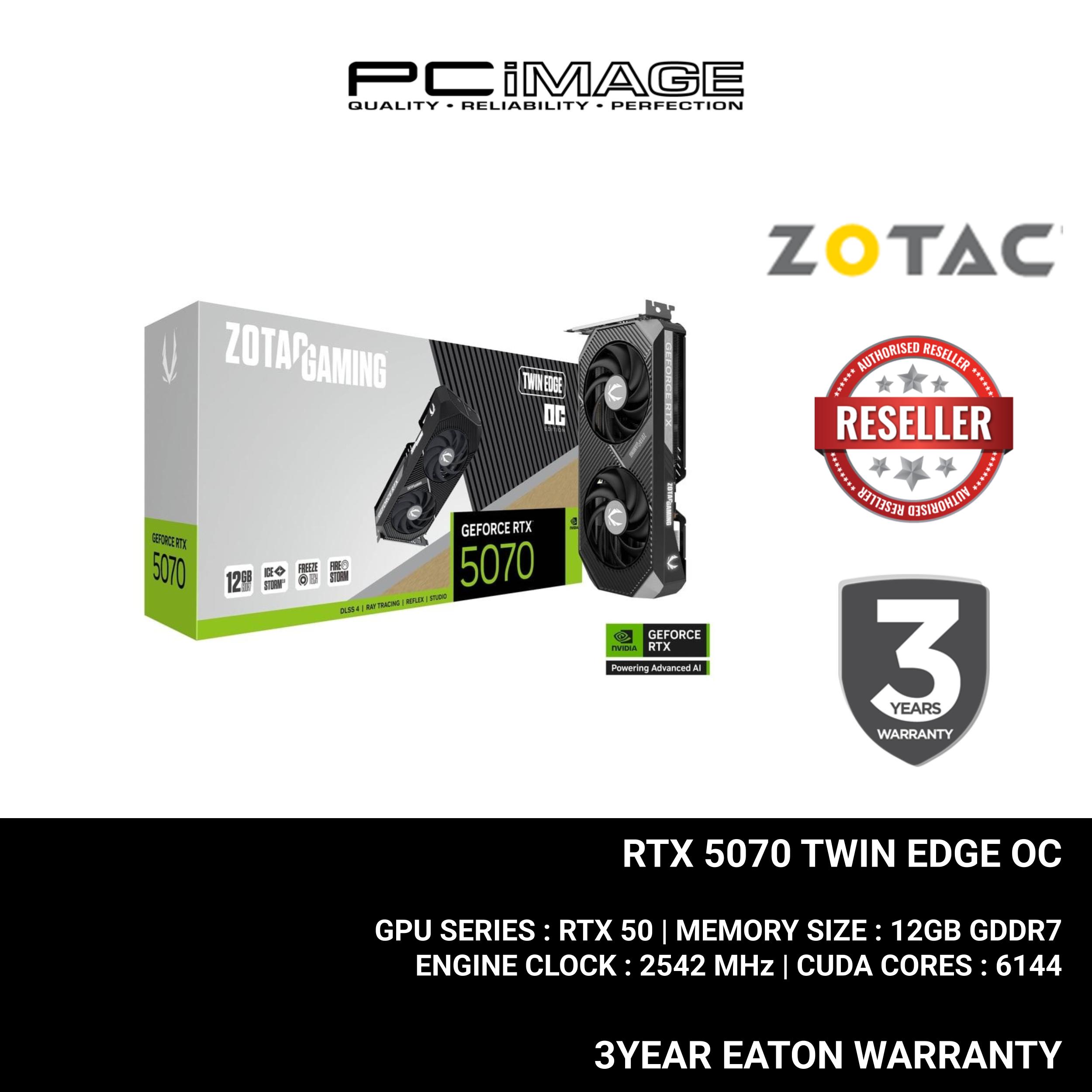 ZOTAC GEFORCE RTX5070 TWIN EDGE OC 12GB GDDR7 GPU GRAPHIC CARD | PC Image