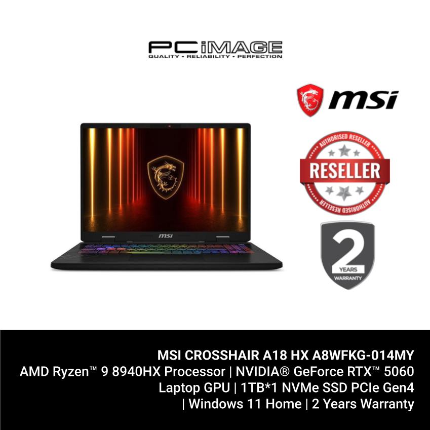 MSI CROSSHAIR A18 HX A8WFKG-014MY 18" Gaming Laptop (R9-8940HX, 16GB ...
