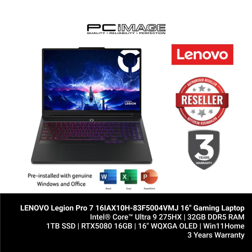 LENOVO Legion Pro 7 16IAX10H-83F5004VMJ 16" Gaming Laptop Eclipse Black ...