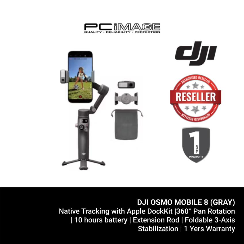 DJI OSMO MOBILE 8 (GRAY) | 360° PAN | ACTIVETRACK 7.0 | INTEGRATED ...