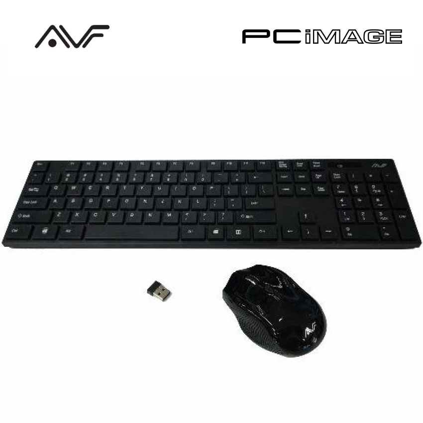 AVF AKM8000G 2.4G Wireless Keyboard and Mouse Combo Set-Black | PC Image