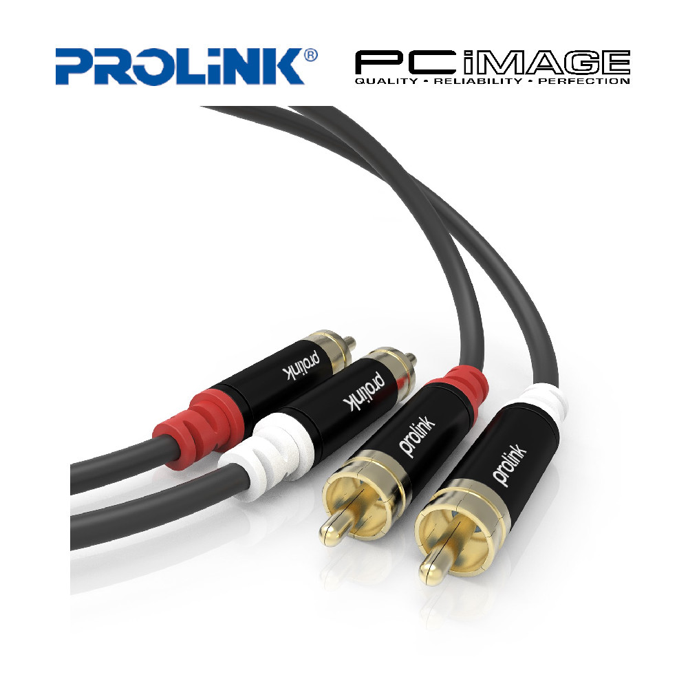 PROLINK HMM101-0150 AUDIO PREMIUM WIRE RANGE 1.5M CABLE 2XRCA PLUGS TO ...
