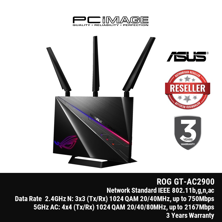 ASUS ROG Rapture AC2900 Dual Band WiFi Gaming Router | PC Image