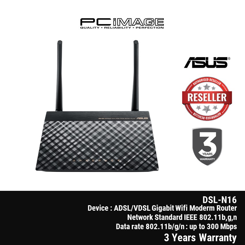 ASUS DSL-N16 300Mbps Wi-Fi VDSL/ADSL Modem Router | PC Image