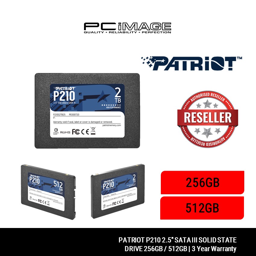 PATRIOT P210 2.5" SATA III SOLID STATE DRIVE 256GB / 512GB / 1TB | PC ...