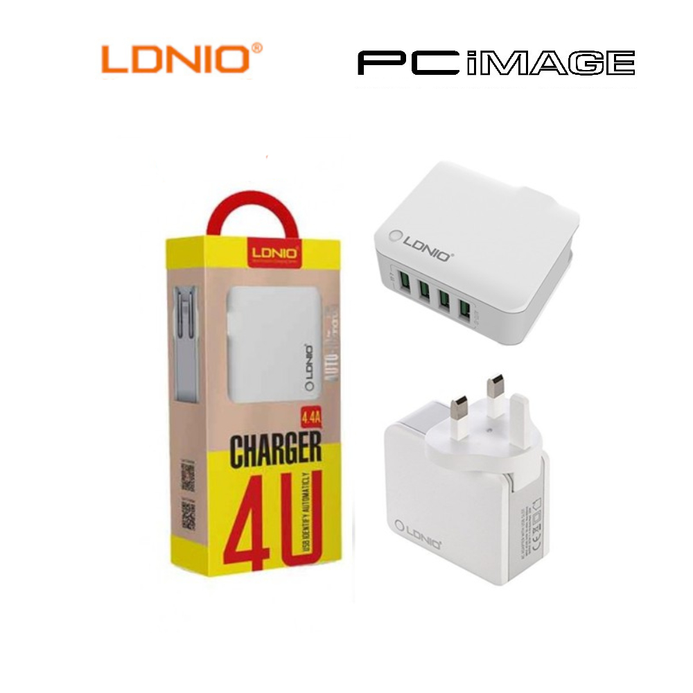 LDNIO A4403 4 USB PORT, 4.4A USB CHARGER | PC Image